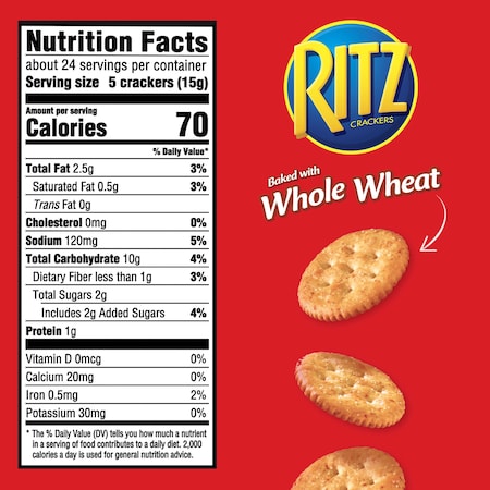 Ritz Nabisco Whole Wheat Ritz Crackers 12.9 oz., PK12 03133 | Zoro