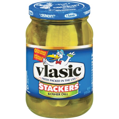 Vlasic Vlasic Snack Mms Kosher Dill Stacker 16 Fl oz., PK6 5410000562 ...