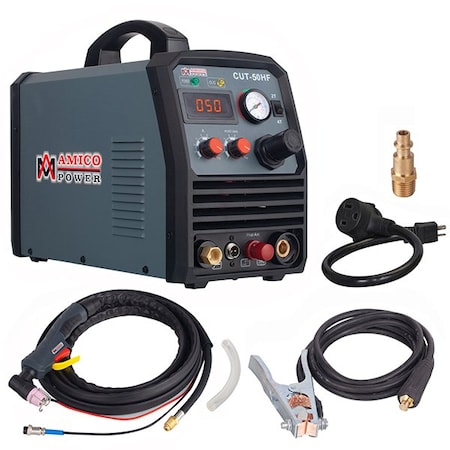 Amico Electric 50 Amp Non-touch Pilot Arc Plasma Cutter, Pro. 100-250V ...