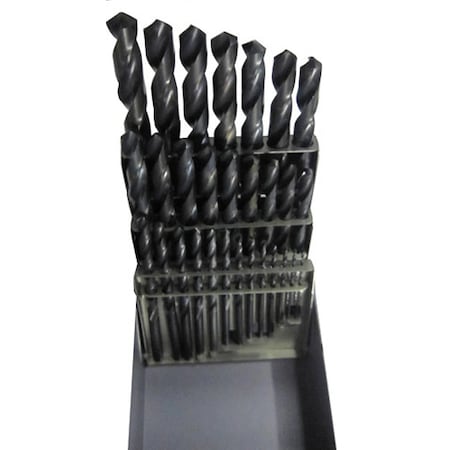 Drill America 29 Piece HSS Black Oxide Jobber Length Drill Bit Set, D ...