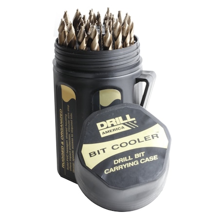 Drill America 29 Piece Stepped Point Cobalt Drill Bit Set in Plastic ...
