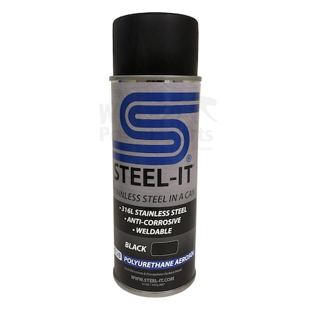Steel-It Steel-it BLACK Polyurethane 14oz Spray Can 1012B | Zoro