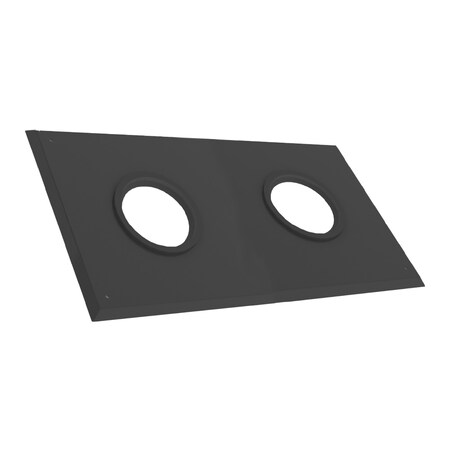 Polypro 2 in. Diameter Wall Plate - Black for Twin Pipes 2PPS-WPT | Zoro