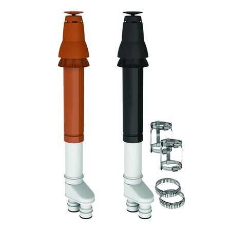 Polypro 3 in. Diameter Vertical Termination Cap Kit - Concentric—Black ...