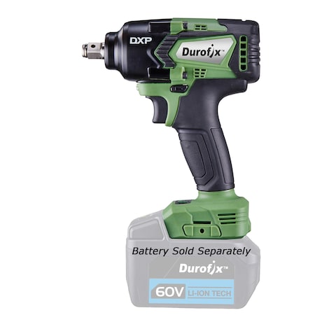 Durofix DXP 60V 1/2" BLDC Impact Wrench, 3-Stage, 517 ft-lbs, Tool Only ...