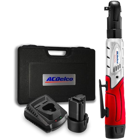 Acdelco G12 Cordless 3/8" Ratchet Wrench 57 ft-max, 2 Battery Kit ...