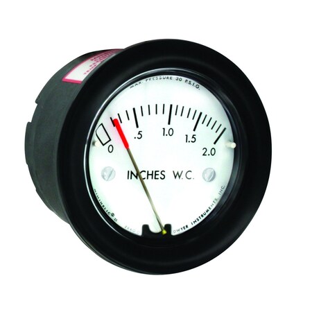 Dwyer Instruments Differential pressure gage, range 0-5 kPa, with ...