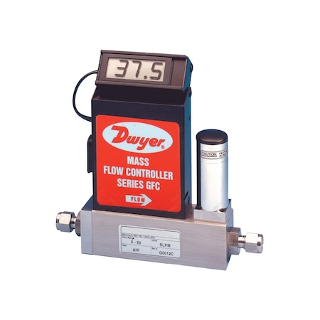 Dwyer Instruments Gas mass flow controller, range 0-100 LPM, 3/8in ...