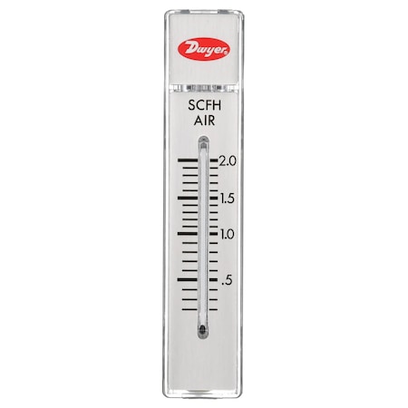 Dwyer Instruments Polycarbonate Flow Meter, 022 Scfh Air RMA-3 | Zoro