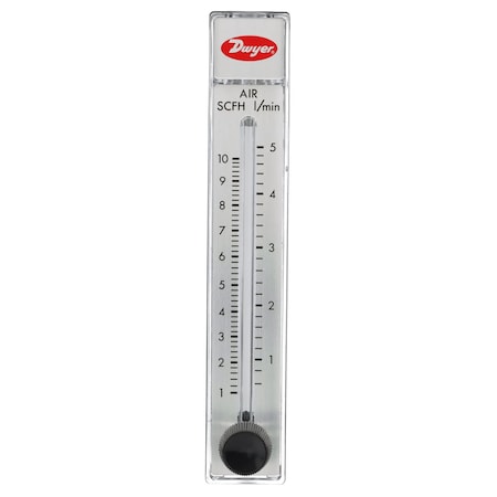 Dwyer Instruments Flowmeter, range 1.2-10 SCFH/0.6-5 LPM air. RMB-50D ...