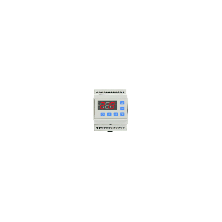 Dwyer Instruments DIN rail mount temperature switch, red display, 3 ...