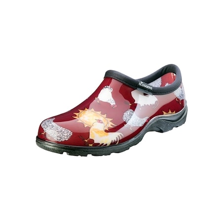 Sloggers Woman's Rain and Garden Shoe Chicken Bard Red Size 7 5116CBR07 ...