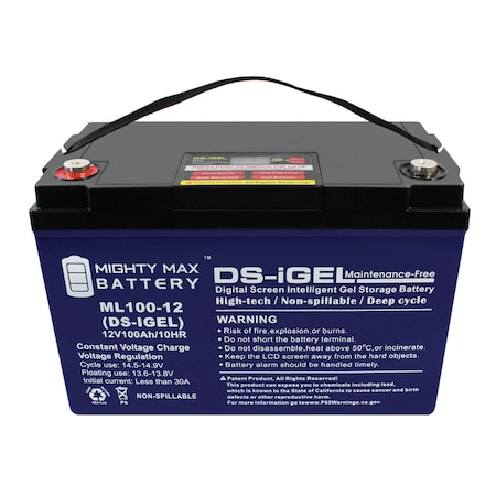 Mighty Max Battery 12-Volt 100 Ah Sealed Lead Acid Rechargeable GEL ...