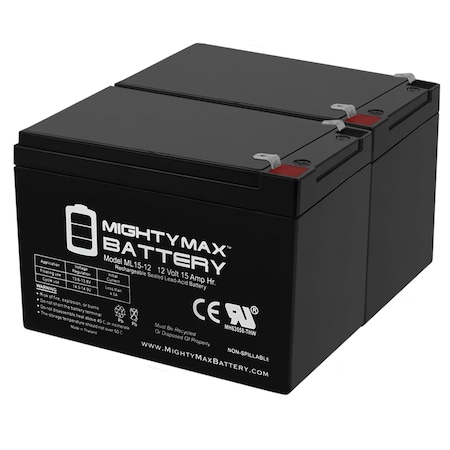 Mighty Max Battery 12V 15AH F2 Replacement Battery for E-glide Arbor ...