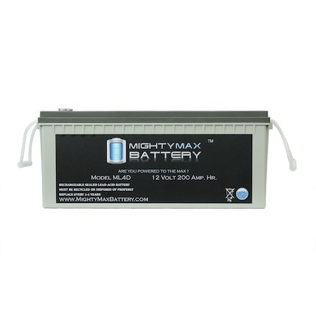 Mighty Max Battery 12V 200Ah 4D Internal Thread Battery Replaces DC ...