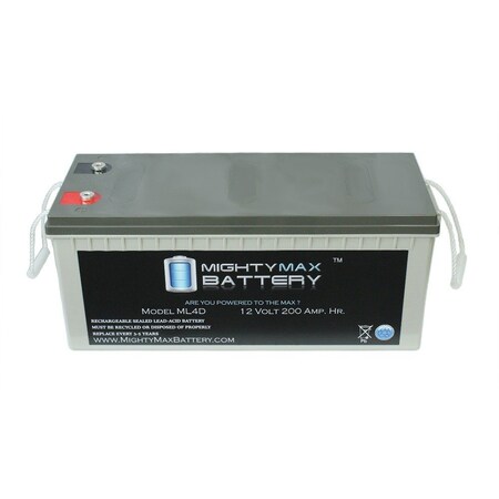 Mighty Max Battery 12V 200Ah 4D Internal Thread Battery Replaces WKG12 ...
