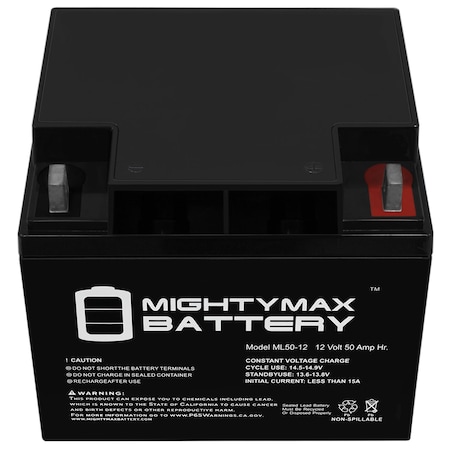 Mighty Max Battery 12V 50AH Replacement Battery for Pride Mobility ...