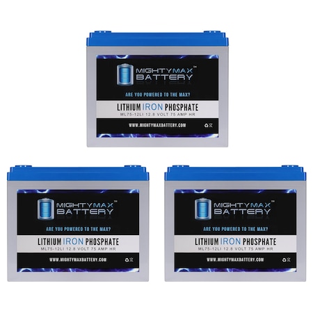 Mighty Max Battery 12V 75AH Lithium Replacement Battery compatible with ...