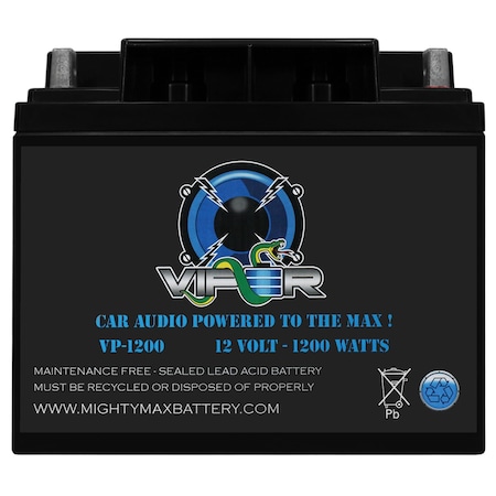 Mighty Max Battery Viper VP-1200 - 12 Volt 50 AH, Nut and Bolt NB ...