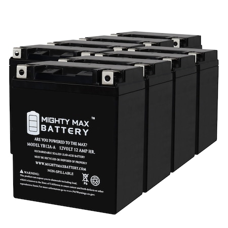 Mighty Max Battery YB12A-A 12V 12AH Replacement Battery compatible with ...