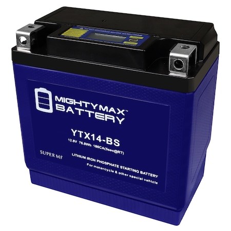 Mighty Max Battery YTX14-BS Lithium Replacement Battery Compatible with ...