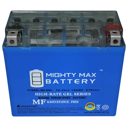 Mighty Max Battery 12-Volt 18 Ah 270 CCA GEL Sealed Lead Acid Power ...