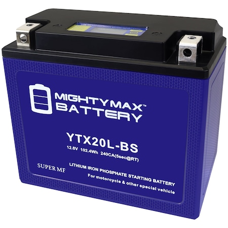 Mighty Max Battery YTX20L-BS Lithium Replacement Battery compatible ...