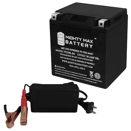 Mighty Max Battery YTX30L-BS Battery for BMW R100GS, PD, R, RS '87-95 ...
