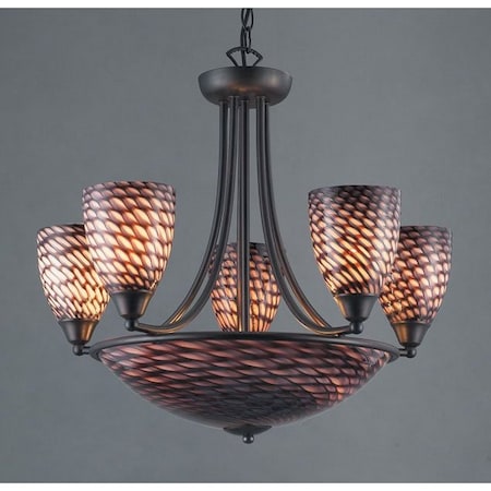 Elk Showroom Arco Baleno 23'' Wide 8-Light Chandelier - Dark Rust with ...