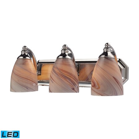 Elk Lighting Mix & Match Vanity 3-Lght Wall Lmp Chrm w/Creme Glass ...