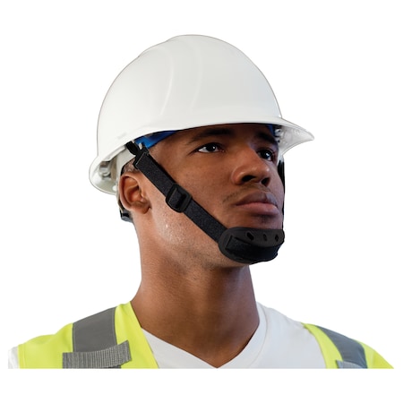 Erb Safety Chin Strap, Chin Guard, Adjustable, Black 19181 | Zoro