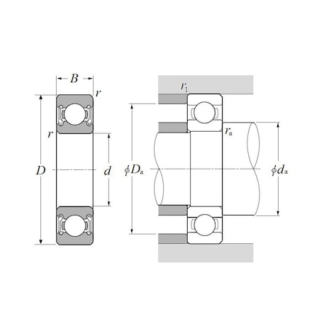 Ntn Bearing 63 Series Round Bore Precision Deep Groove Ball Bearing ...
