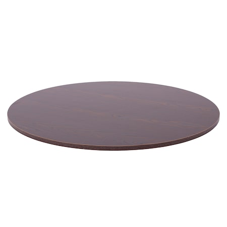 Econoco 30'' Diameter Round Topper Shelf For Round Racks, Dark Brown ...