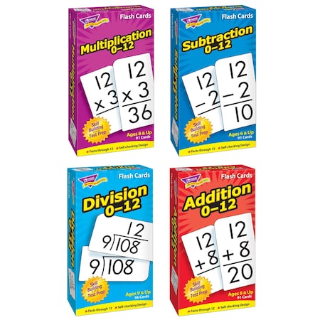Trend Math Operations Flash Cards Pack, Set of 4 T90741 | Zoro