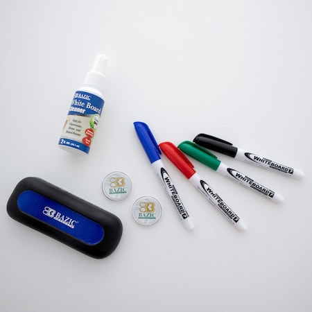 Bazic Aluminum Frame Magnetic Dry Erase Board Value Pack, 24" x 36 ...