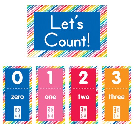 Carson Dellosa Just Teach Number Cards Bulletin Board Set 110393 | Zoro