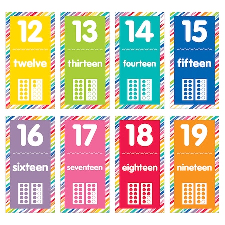 Carson Dellosa Just Teach Number Cards Bulletin Board Set 110393 | Zoro