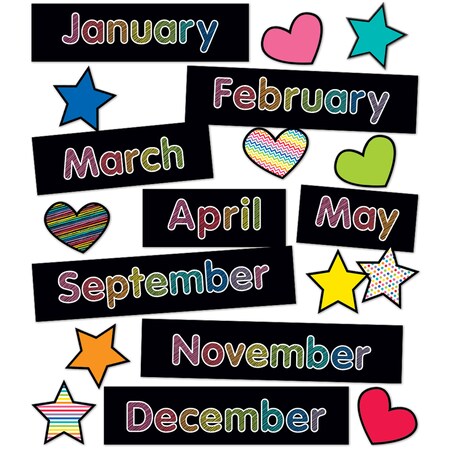 Schoolgirl Style Just Teach Months of the Year Mini Bulletin Board Set ...