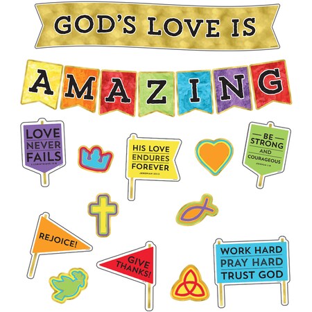 Carson Dellosa Gods Love Is Amazing Bulletin Board Set, 21 Pieces ...
