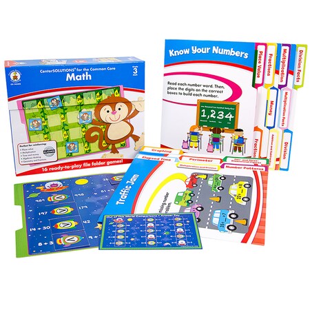 Carson Dellosa Math File Folder Game, Grade 3 140308 | Zoro