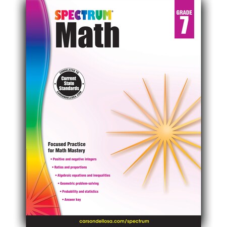 Spectrum Spectrum® Math Workbook, Grade 7 704567 | Zoro