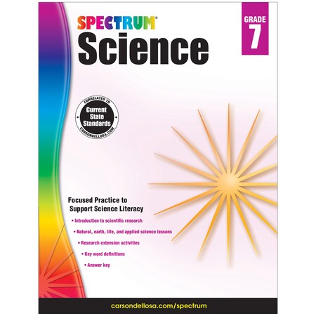 Spectrum Science Workbook, Grade 7, Paperback 704620 | Zoro