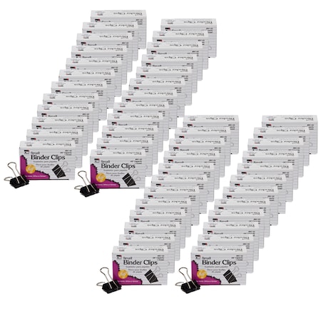 Charles Leonard Binder Clips, Small, 0.38" Capacity, 12 Per Box, PK48 ...