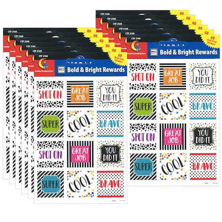 Creative Teaching Press Bold + Bright Rewards Stickers, PK360 2160 | Zoro