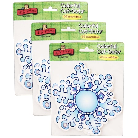 Carson Dellosa Snowflakes Cut-Outs by DJ Inkers, PK108 620009 | Zoro