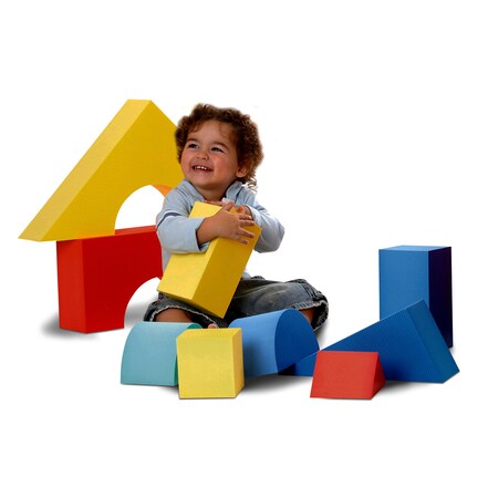 Edushape Giant Block Set, Assorted Colors and Shapes, 32 Pieces 700140 ...