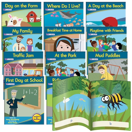 Junior Learning Letters + Sounds Phase 1 Set 1 Fiction, Leveled Reading ...