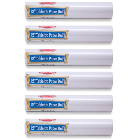 Melissa & Doug 12 Inch Tabletop Paper Roll, 12in x 75ft, PK6 8559 | Zoro