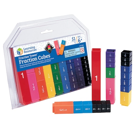 Learning Resources Fraction Tower Cubes - Fraction Set 2510 | Zoro