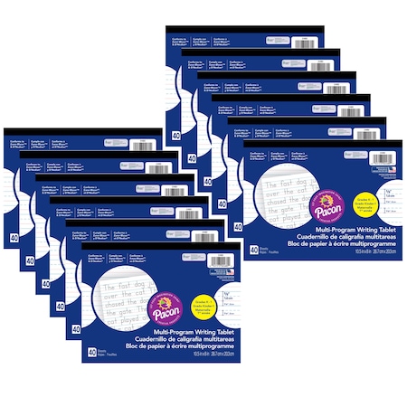 Pacon Multi-Program Handwriting Tablet, 10.5" x 8", 40 Sheets/Tablet ...